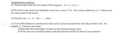Solved Supplementary Problems 8 Find The Sum Of The First