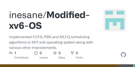 GitHub Inesane Modified Xv OS Implemented FCFS PBS And MLFQ Scheduling Algorithms In MIT