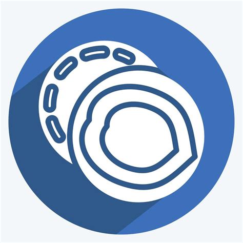 Icon Black Walnut Suitable For Nuts Symbol Long Shadow Style Simple Design Editable Design