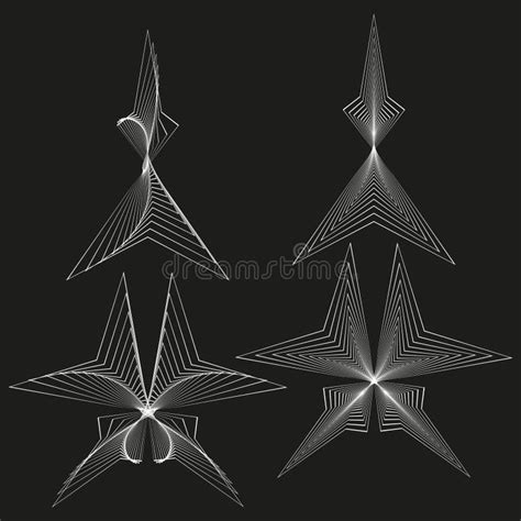 Abstract Star Shape Geometric Line Object Triangle Symmetry Vector