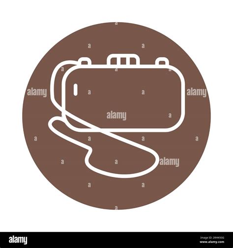 Woman Minodier Bag Line Color Icon Isolated Vector Element Outline Pictogram For Web Page