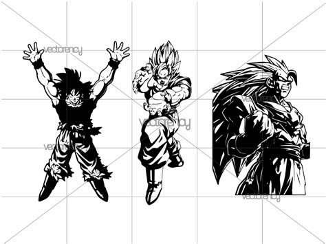 Awesome 3 Goku Svg Dragon Ball Z Super Saiyan Vectorency