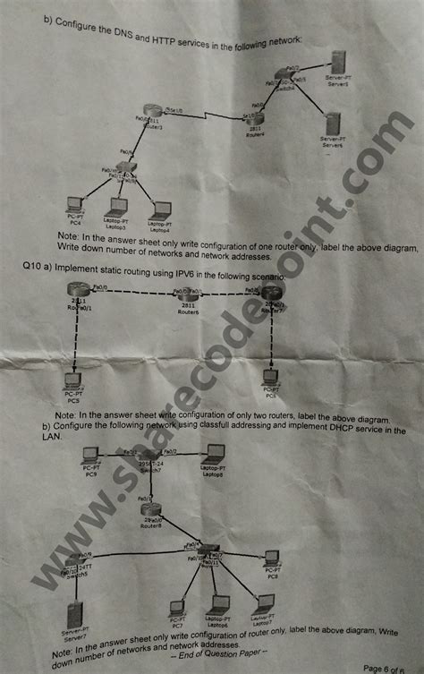 cse307 computer network lab end term practical questions cse 307