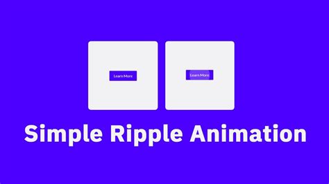 Quick Css Ripple Animation Effects Tutorial For Beginners Youtube