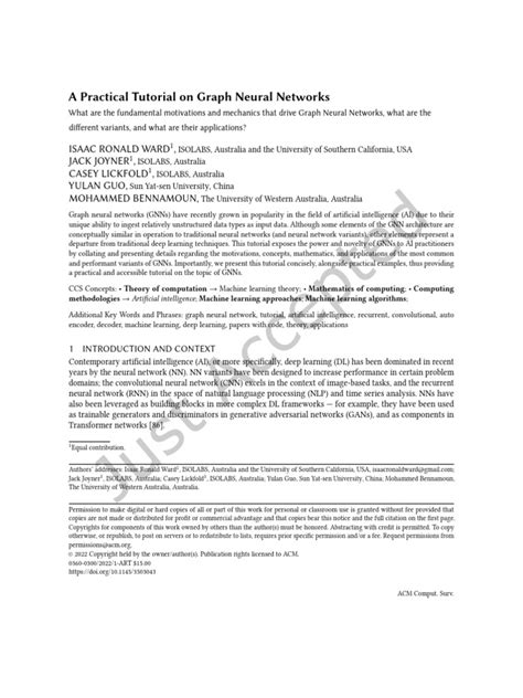 A Practical Tutorial On Graph Neural Net Pdf Vertex Graph Theory Deep Learning