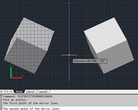 AutoCAD Jig VB NET EntityJig Dynamically Mirror Along A Line AcadNetAddinWizard More