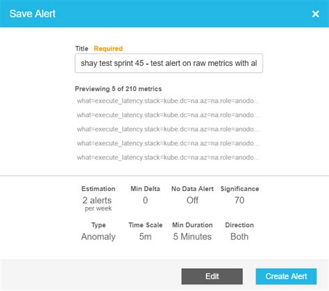 creating anomaly alerts on dashboard tiles anodot