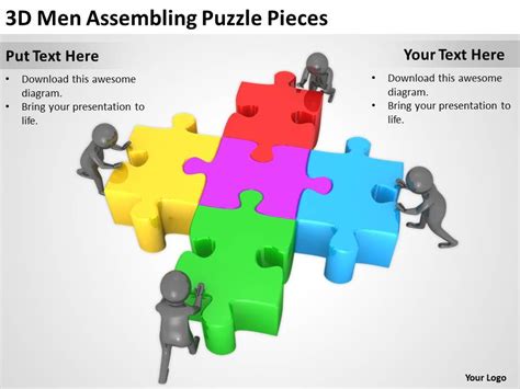D Men Assembling Puzzle Pieces Ppt Graphics Icons PowerPoint PowerPoint Presentation Designs