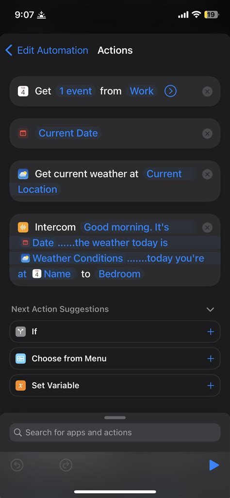 Created This Wake Up Shortcut For My Homepod But How Do I Get Siri To Announce What My First
