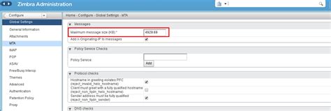 Head Tap Zimbra Adjust Attachment Size Limit
