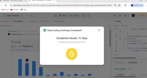 leetcode day35 codingstreak dsa problemsolving consistency