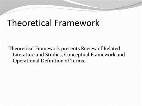 Writing A Theoretical Framework What Is A Theoretical Framework Or Conceptual Model