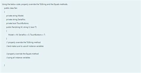 Solved Using The Below Code Properly Override The Tostring