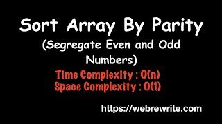 Rearrange Array Odd Followed By Even In Java Deals | www.simpleplanning.net