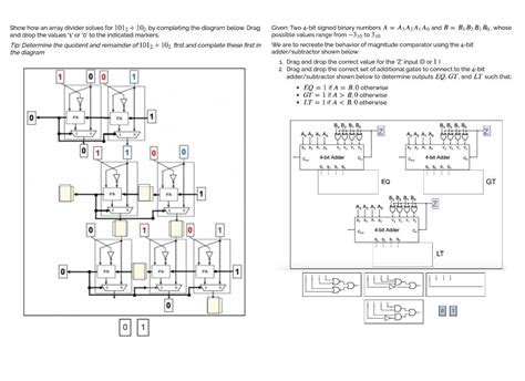 solved show how an array divider solves for 1012 102 by