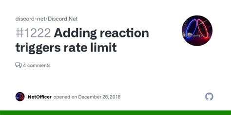 Adding Reaction Triggers Rate Limit Issue Discord Net Discord Net Github
