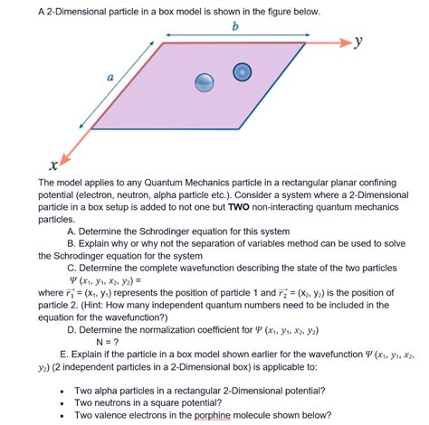 A Dimensional Particle In A Box Model Is Shown In Chegg