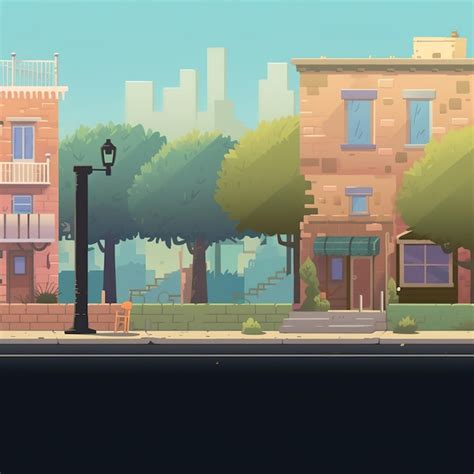 Premium Ai Image Cityscape Background Illustration