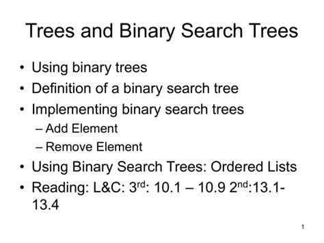 Trees And Binary Search Trees