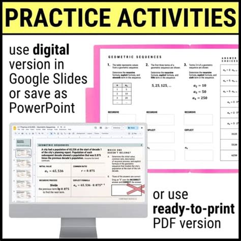 Geometric Sequences Activity And Guided Notes By Math Beach Solutions