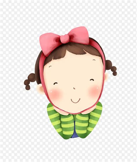 卡通蝴蝶结大头娃娃女孩png图片素材下载 图片编号qevnvpby 免抠素材网