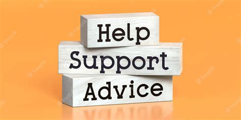 Premium Photo Help Support Advice Words On Wooden Blocks 3d Illustration