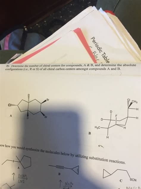 Solved Determine the number of chiral centers for compounds, | Chegg.com