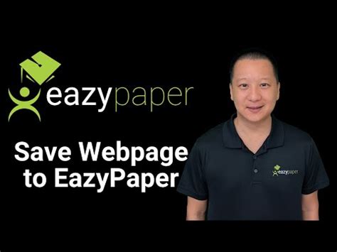 Save Webpage To EazyPaper Chrome Web Store