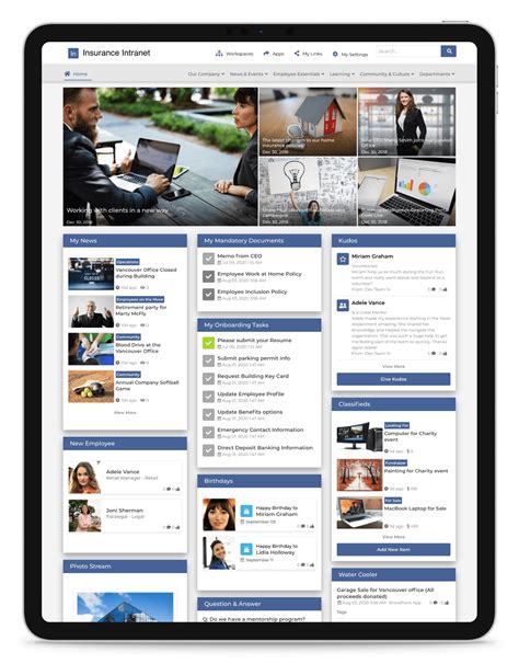 Insurance Industry Sharepoint Intranet Hello Intranet
