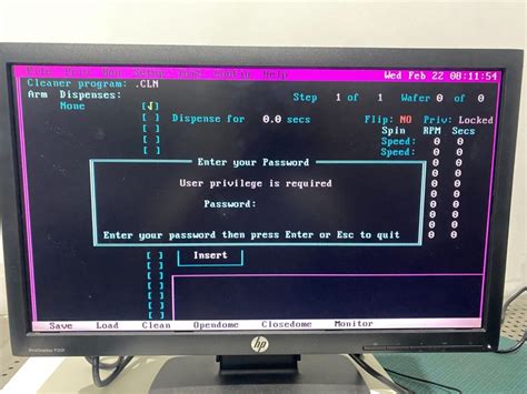 Ssec Evergreen M20 Mask Wafer Cleaner Cpu Software No Password Novus Ferro Pte Ltd