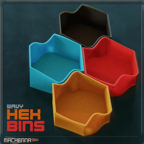 Wavy Hex Bins 3d Model By Machenna56k On Thangs
