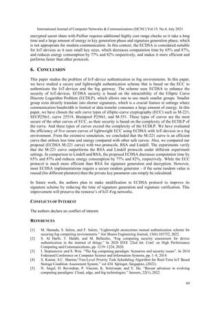 Efficient ECC Based Authentication Scheme For Fog Based IoT Environment PDF