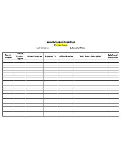 Log Report Templates In Pages Word PDF