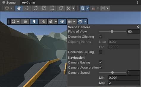 unity manual scene view camera