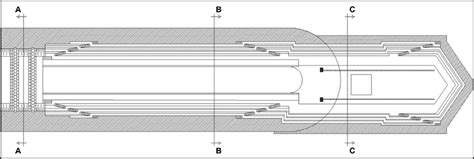 Dry Dock Plan With The Sections Analyzed By The Finite Element Models