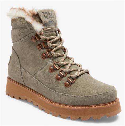 Dámské zimní boty Roxy Sadie - olivové - MegaStreet.cz