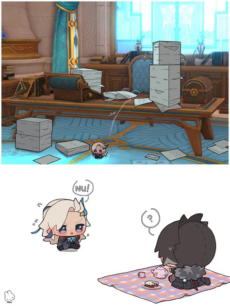 Neuvillette And Wriothesley Genshin Impact Drawn By Mlem Danbooru