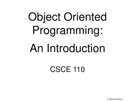ppt object oriented programming an introduction powerpoint