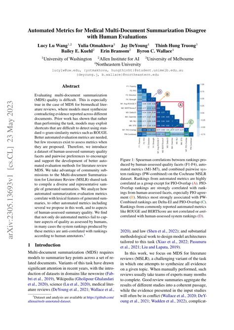 Pdf Automated Metrics For Medical Multi Document Summarization Disagree With Human Evaluations