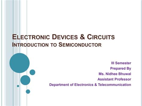 Basics Of Semiconductor Current Equation Continuity Equation Injected Minority Carrier Pptx