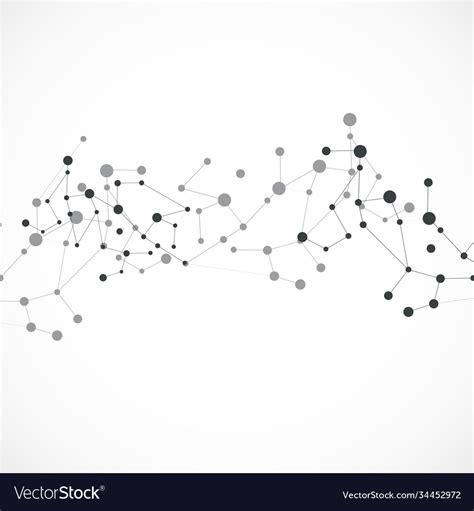 Abstract Gray Molecular Connection Royalty Free Vector Image