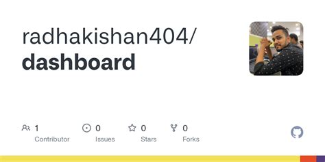 GitHub Radhakishan Dashboard