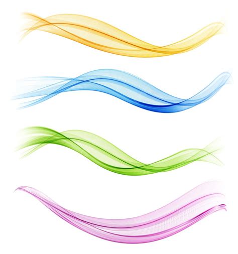 Abstract Wave Element Vector Art PNG Vector Set Of Blue Abstract Wave Design Element Ocean