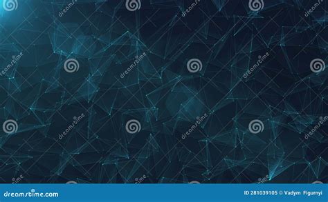 Technological Plexus Of Particles Motion Graphics Information Stock