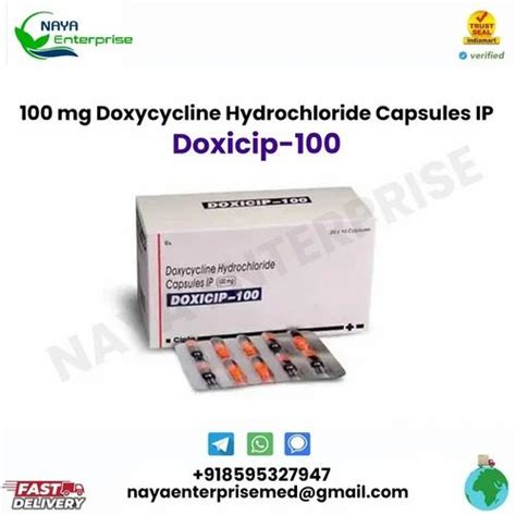 100 Mg Doxycycline Hydrochloride Capsules Ip At ₹ 180 Box Doxy Tablets In New Delhi Id