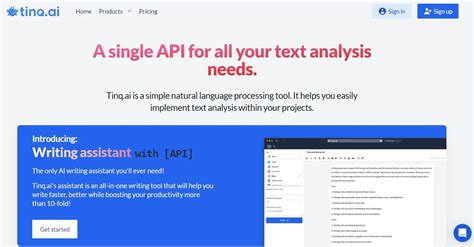 tinq ai nlp api ai tools directory