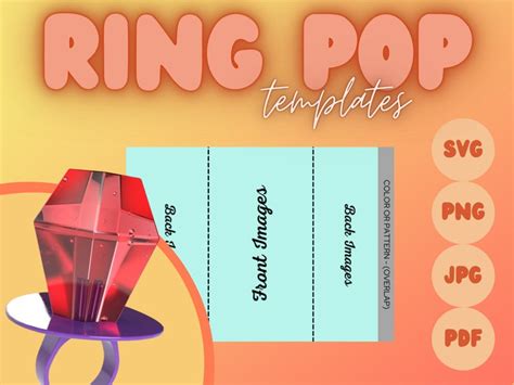 Ring Pop Wrapper Label Template Digital Download Canva Cricut Etsy