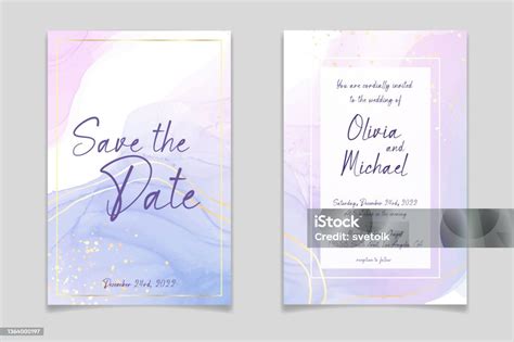 보라색 장미와 라벤더 액체 대리석 배경은 금줄무늬와 반짝이 먼지 파스텔 핑크 바이올렛 수채화 드로잉 효과 웨딩 초대를 위한 골드 스플래터벡터 일러스트 배경 금색에 대한 스톡