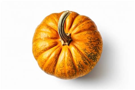 Premium Ai Image A Small Orange Pumpkin On A White Surface