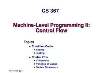 PPT Machine Level Programming II Control Flow PowerPoint Presentation ID 3991276